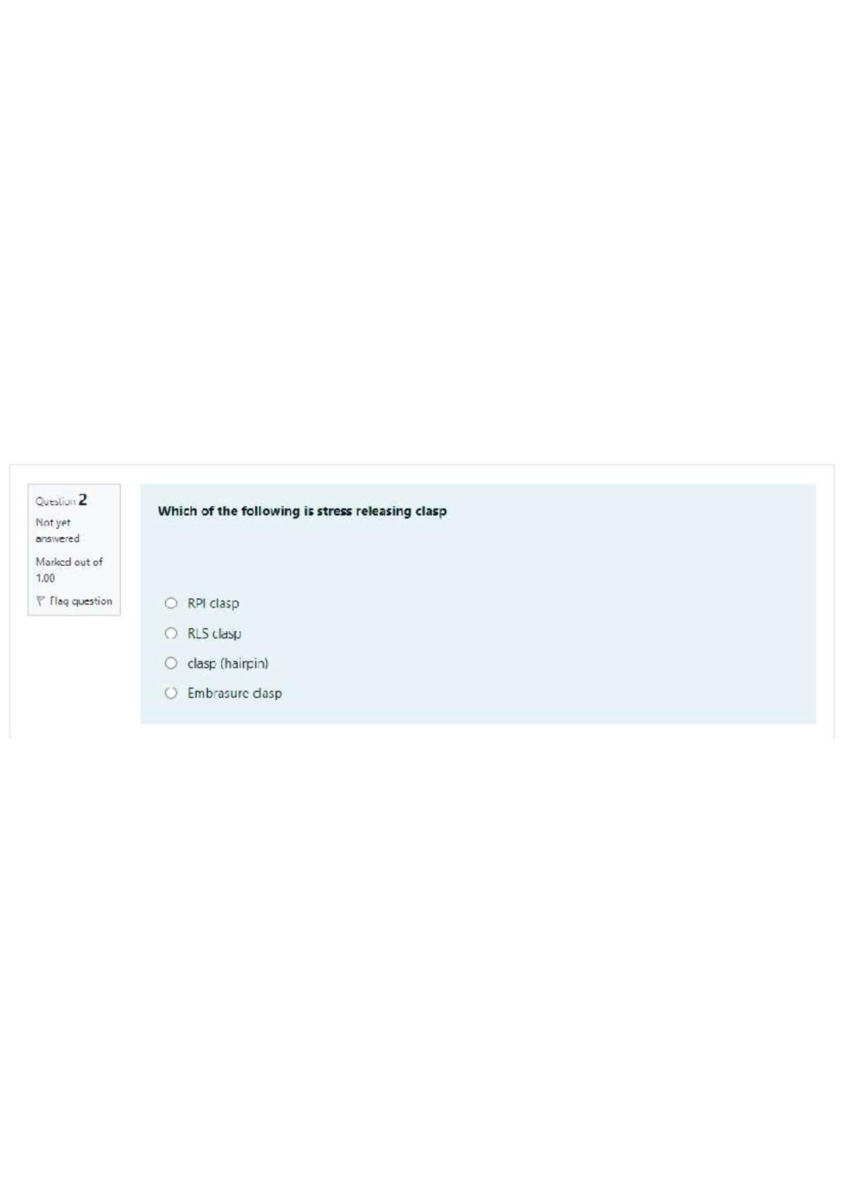 RPD Quiz Questions and Answers for Class II and I RPDs - Studocu