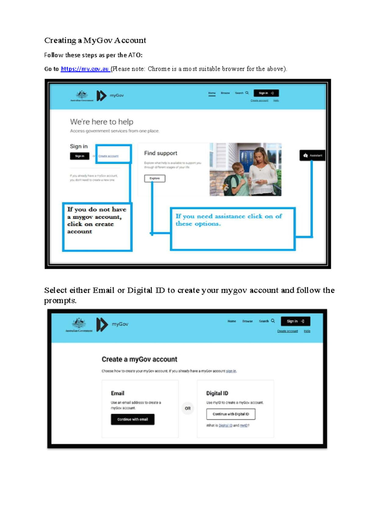 Accessing Income Statement Instructions 2025: MyGov Setup Guide - Studocu