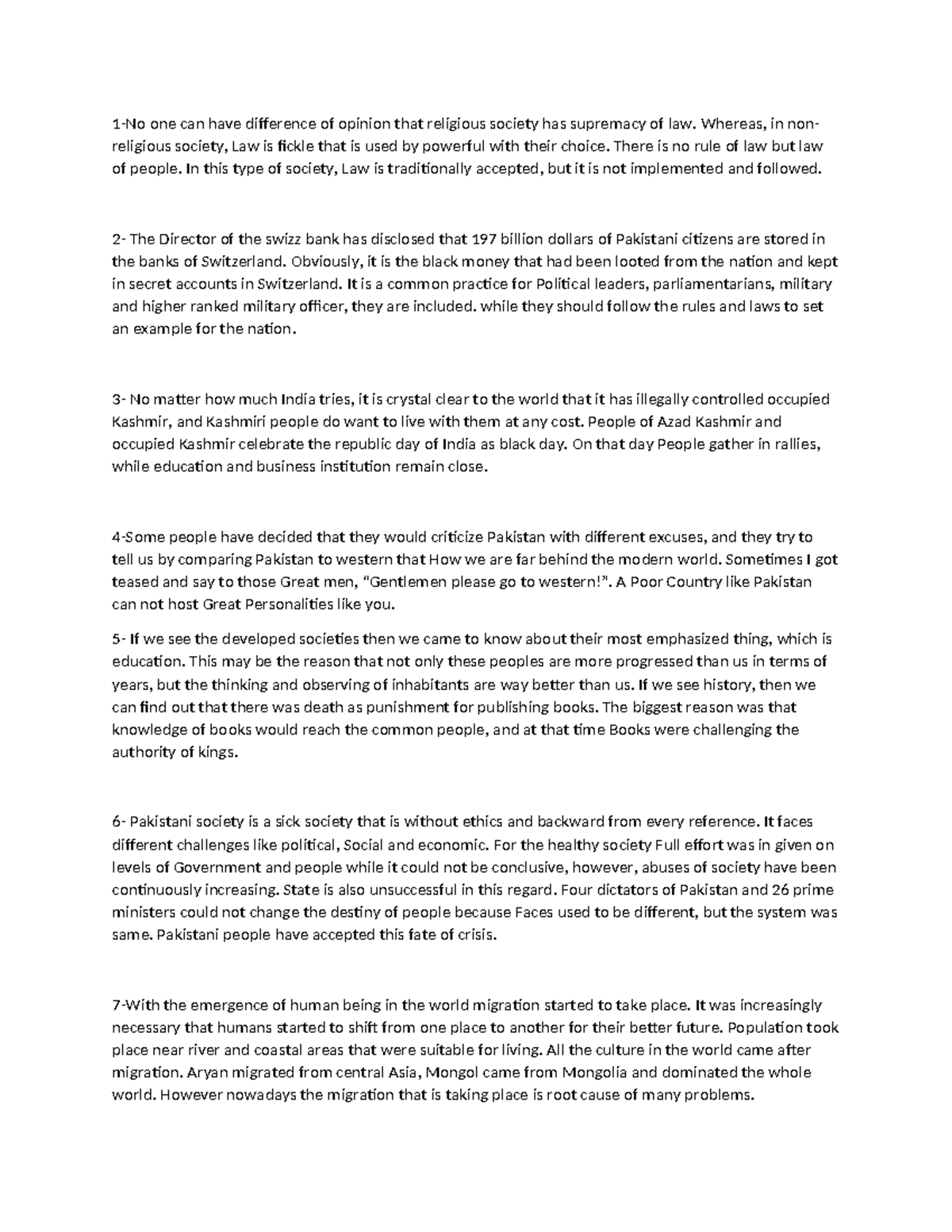 Religious vs. Non-Religious Societies: Law and Ethics in Pakistan - Studocu