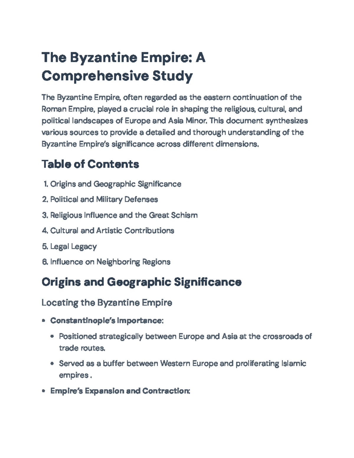 The Byzantine Empire: A Comprehensive Study on Its Legacy and Influence ...