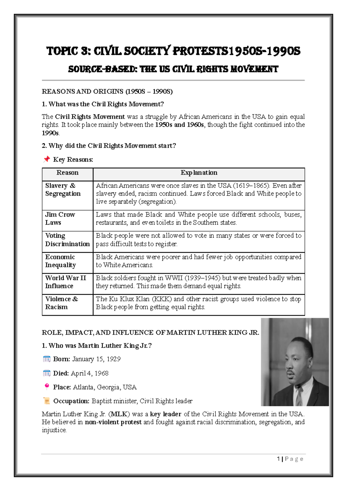US Civil Rights Movement: Reasons, Key Figures, and Impact (1950s-1990s ...