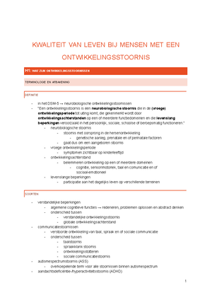 uitgebreide samenvatting GEP - Kwaliteit van leven bij mensen met gedrags- en emotionele ...