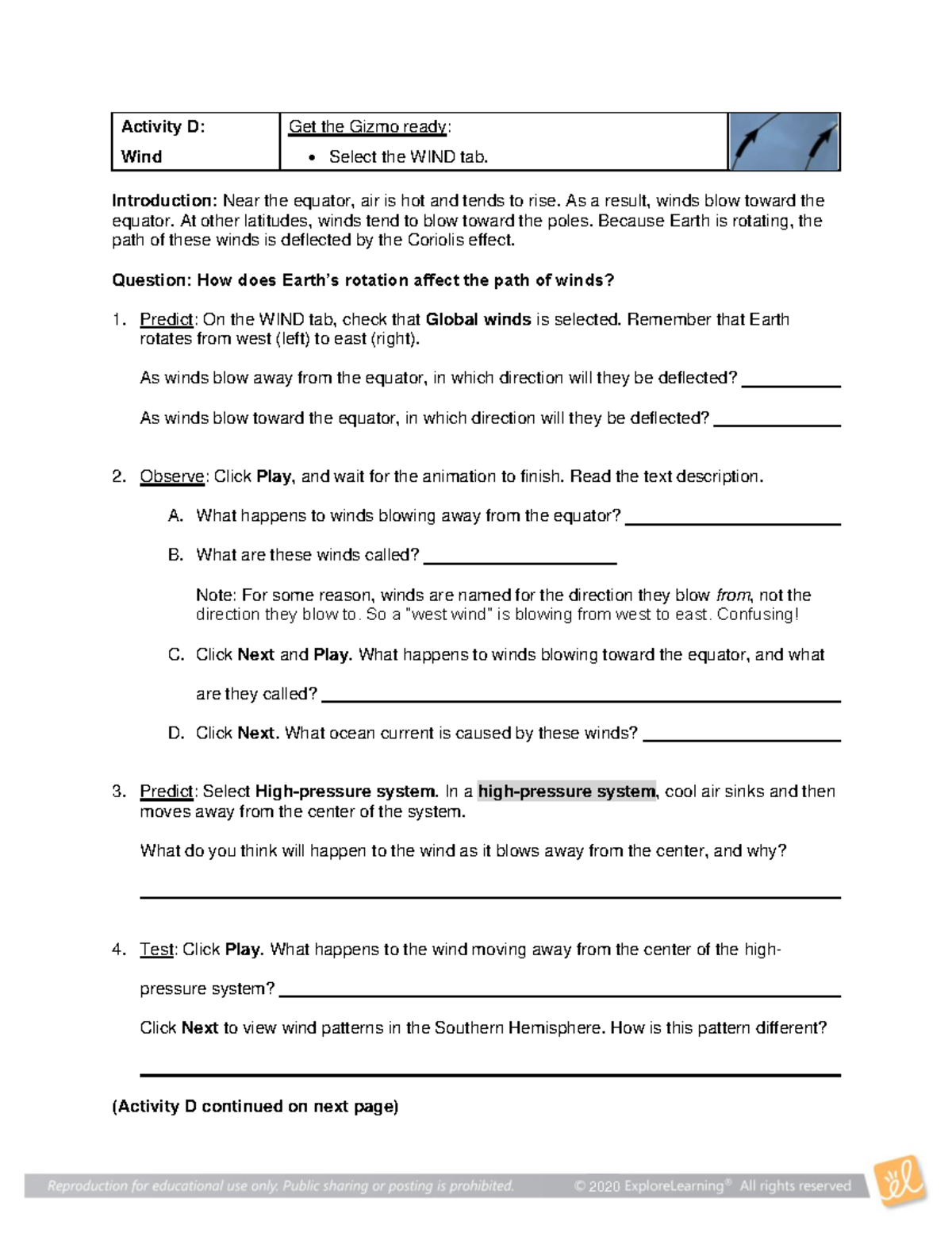 Coriolis Effect Study Guide SE: Understanding Wind Patterns and ...