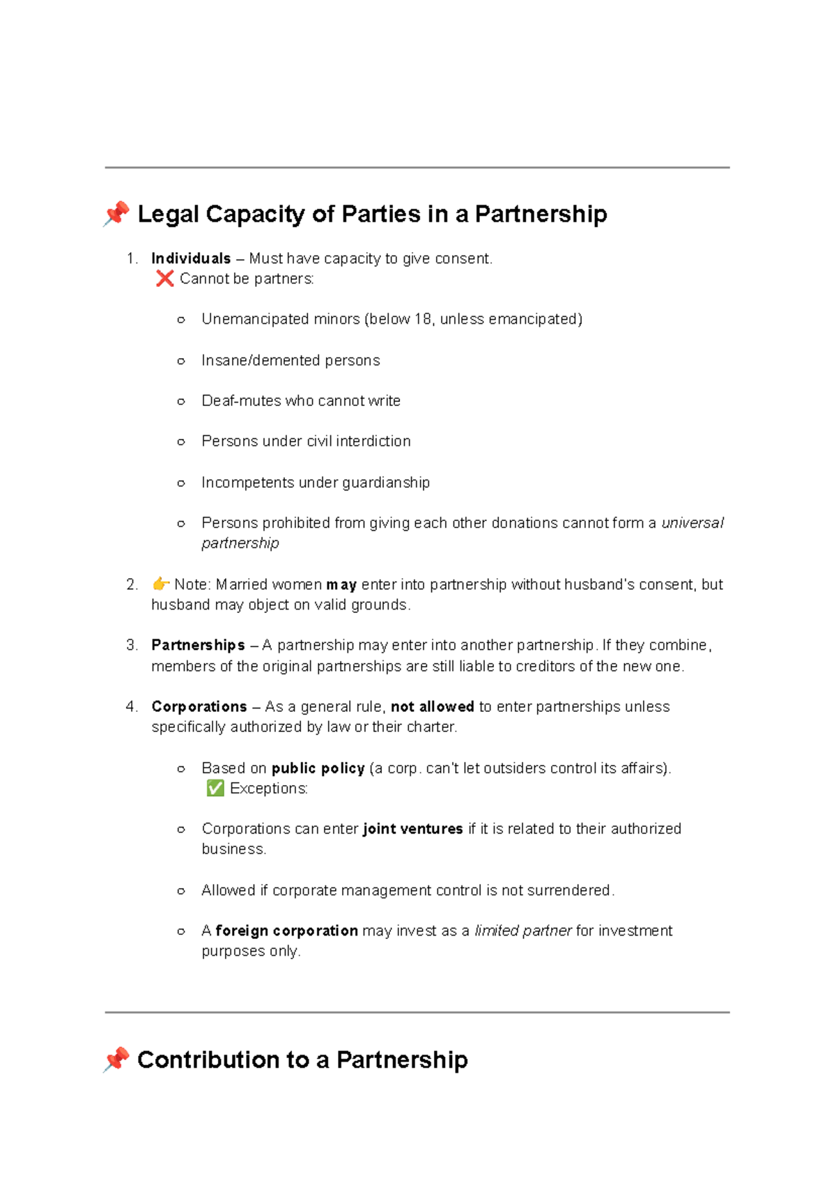 Legal Capacity in Partnerships: Key Considerations (Partnership122E ...