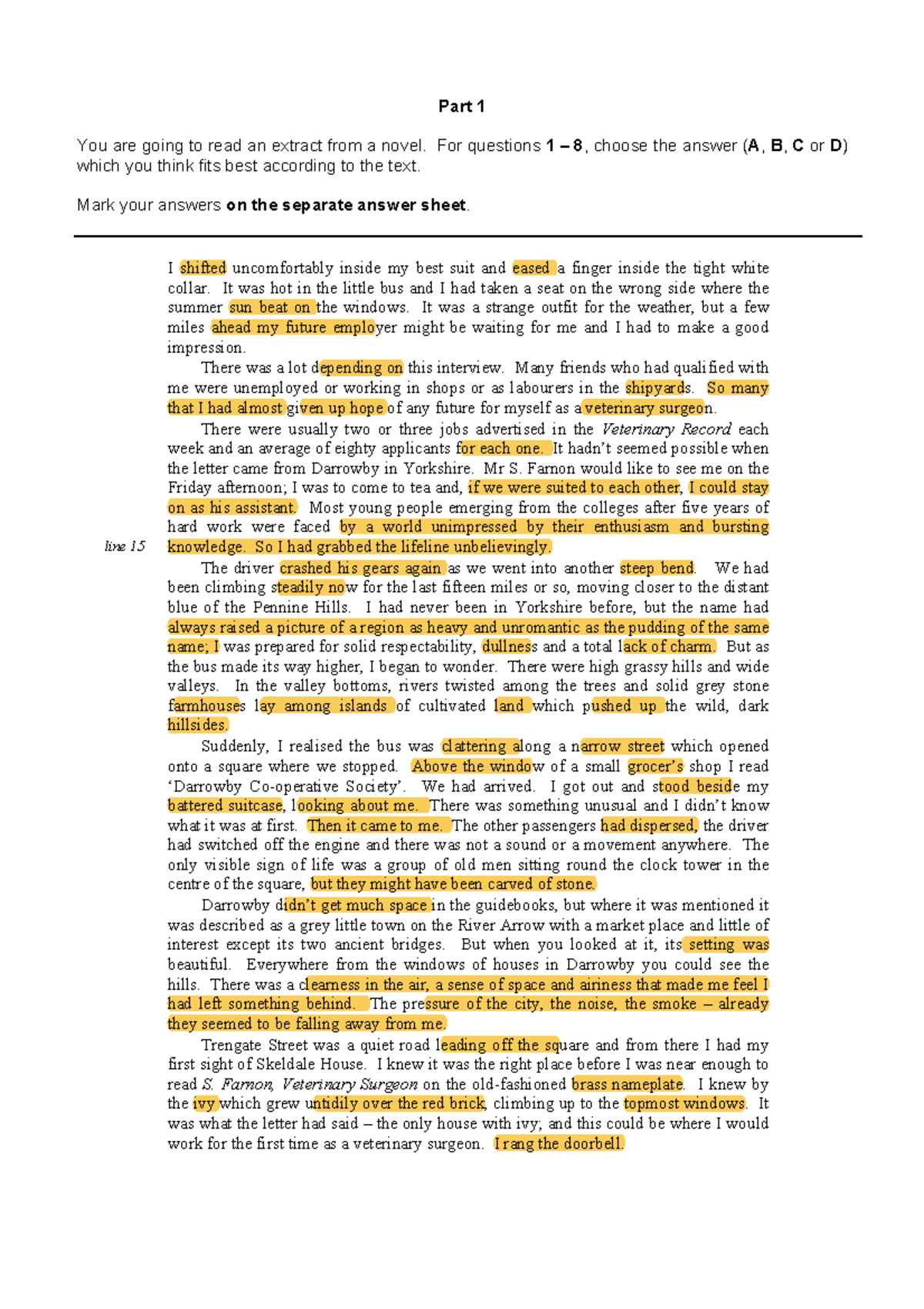 FCE Reading Full Test Teacher Handbook 2008: Complete Guide - Studocu