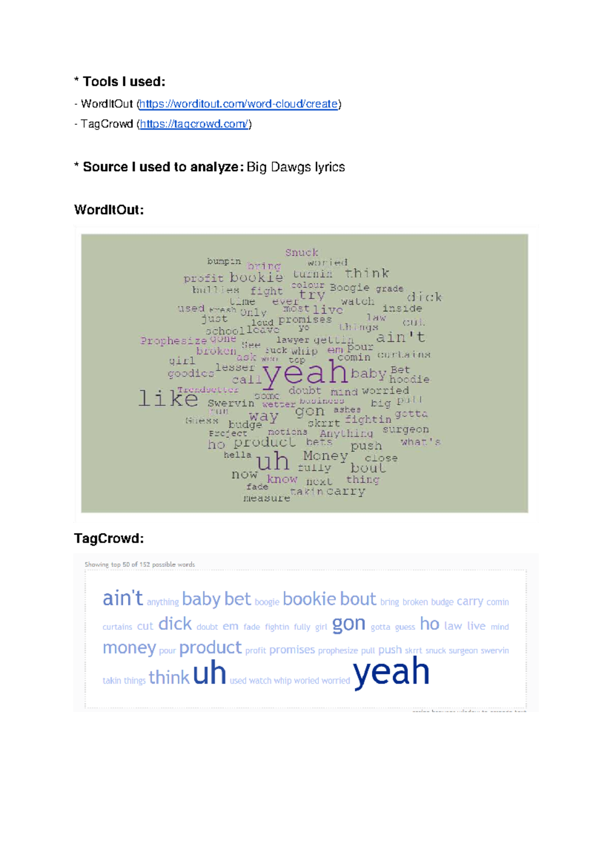 Peer Assignment: Analyzing Word Cloud Tools - WordItOut vs TagCrowd ...