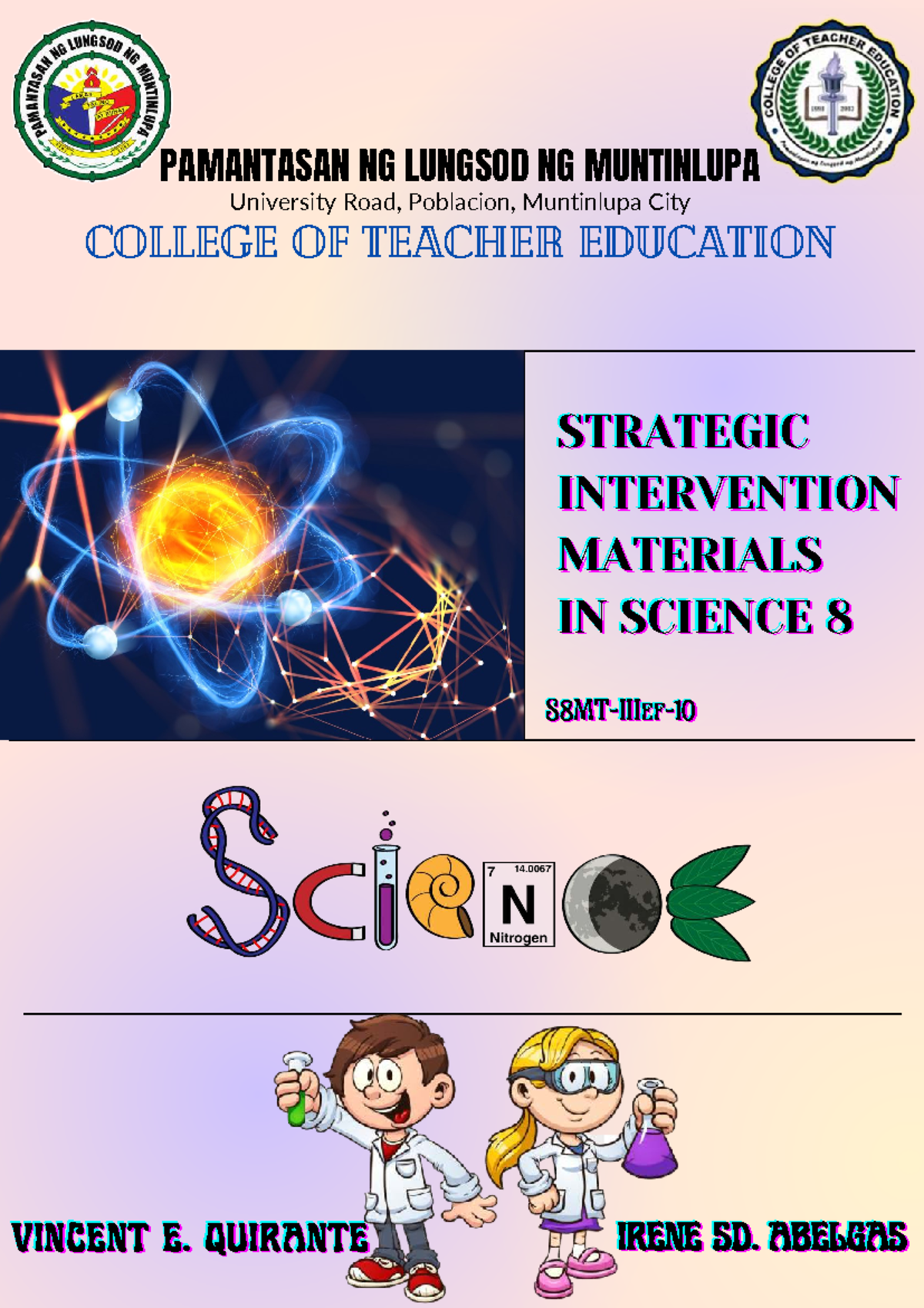 Strategic Intervention Materials for Science 8: Atomic Structures - Studocu