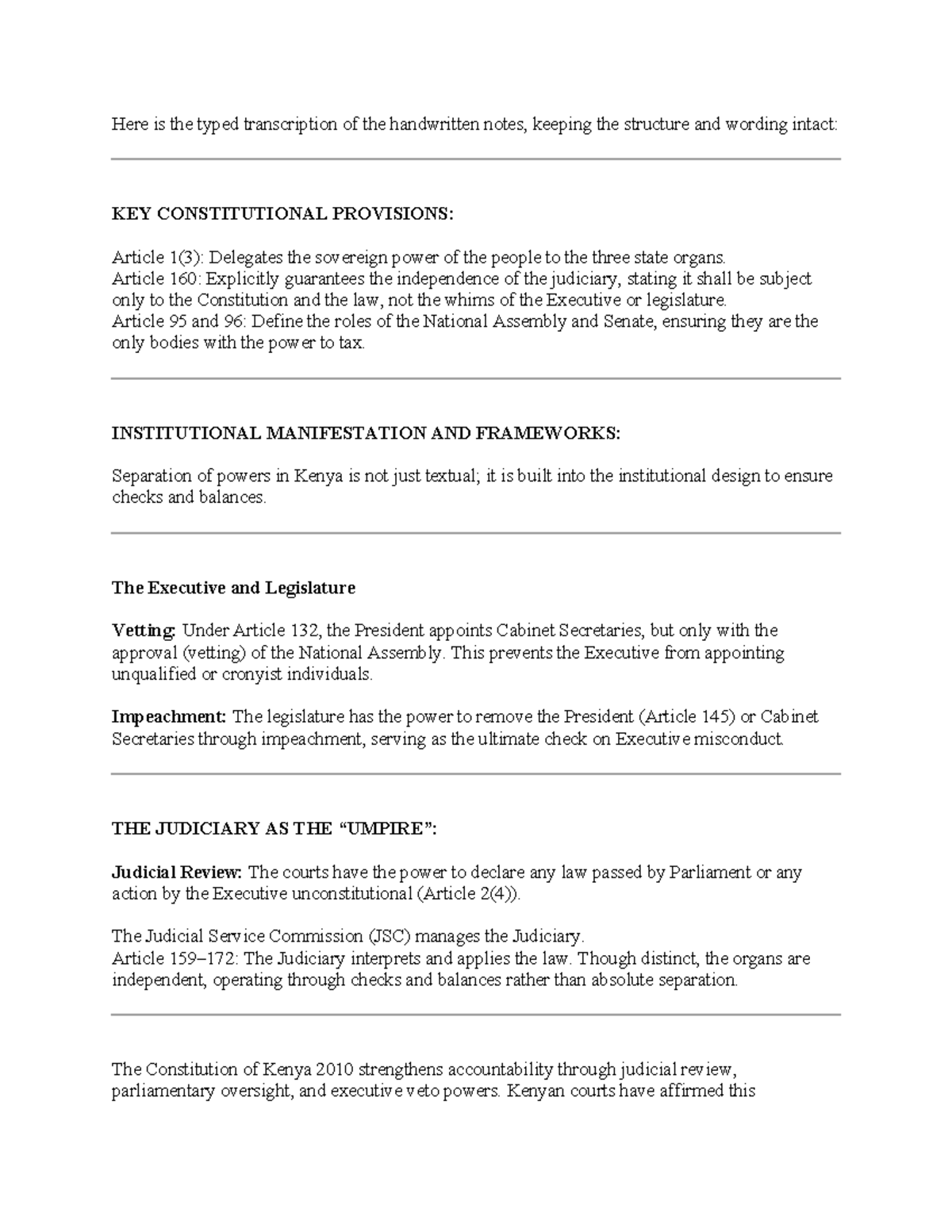 7l677 - Key Constitutional Provisions and Institutional Frameworks ...