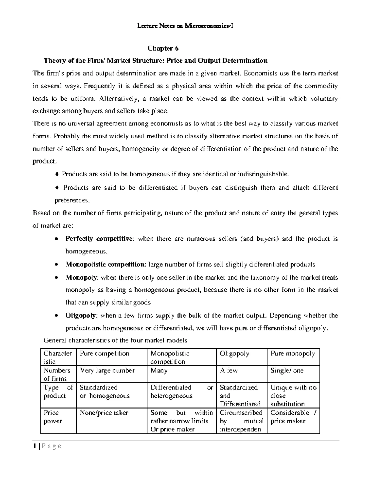 Microeconomics II (n) - BONGA UNIVERSITY COLLEGE OF BUSINESS AND ...