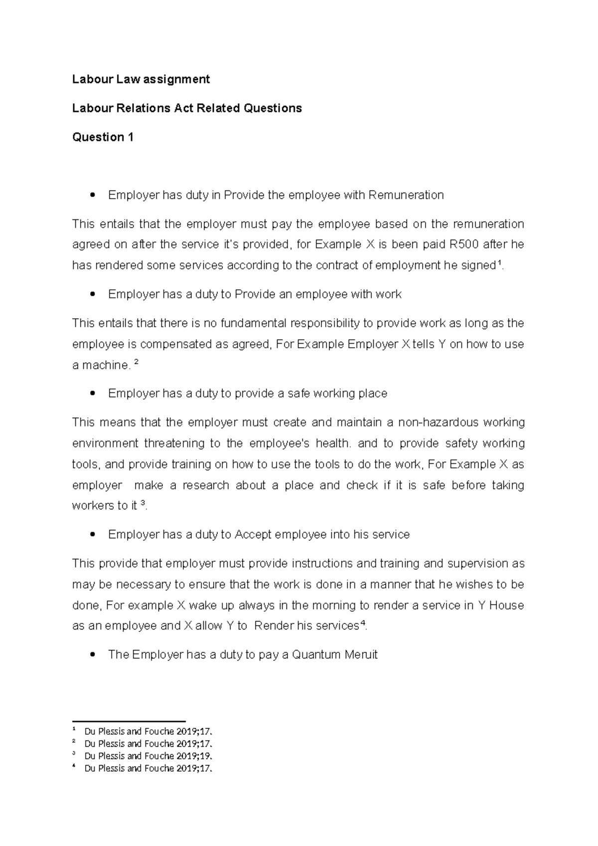 LLAB Assignment - Labour Law Key Concepts and Case Analysis - Studocu