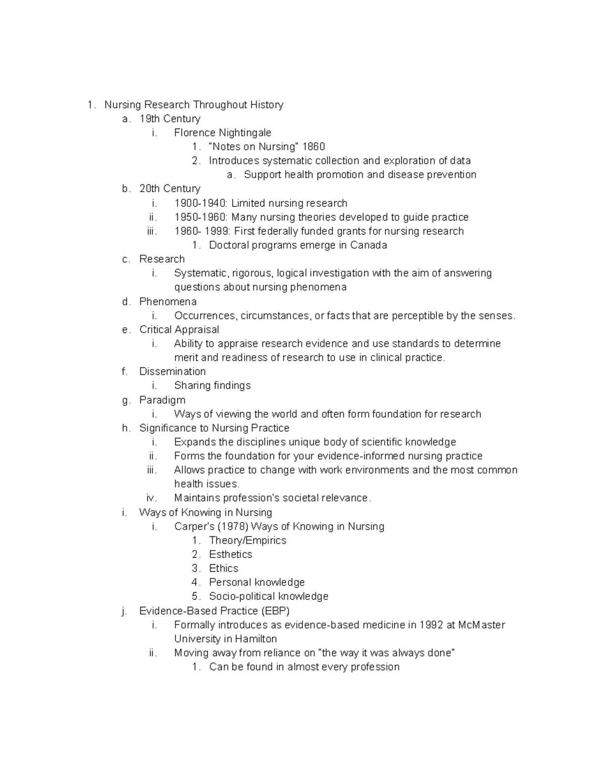 Nursing 205: Comprehensive Research Notes and Historical Overview - Studocu