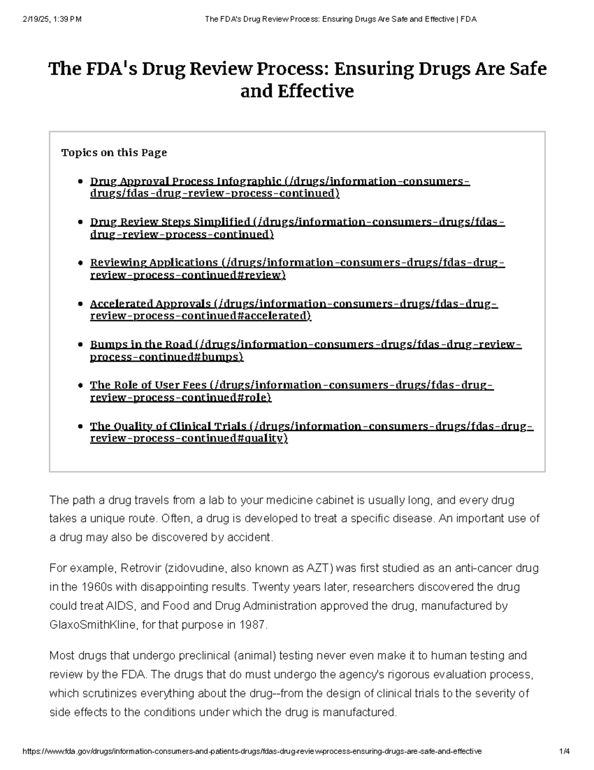 The FDA Drug Review Process: Ensuring Drug Safety & Effectiveness - Studocu