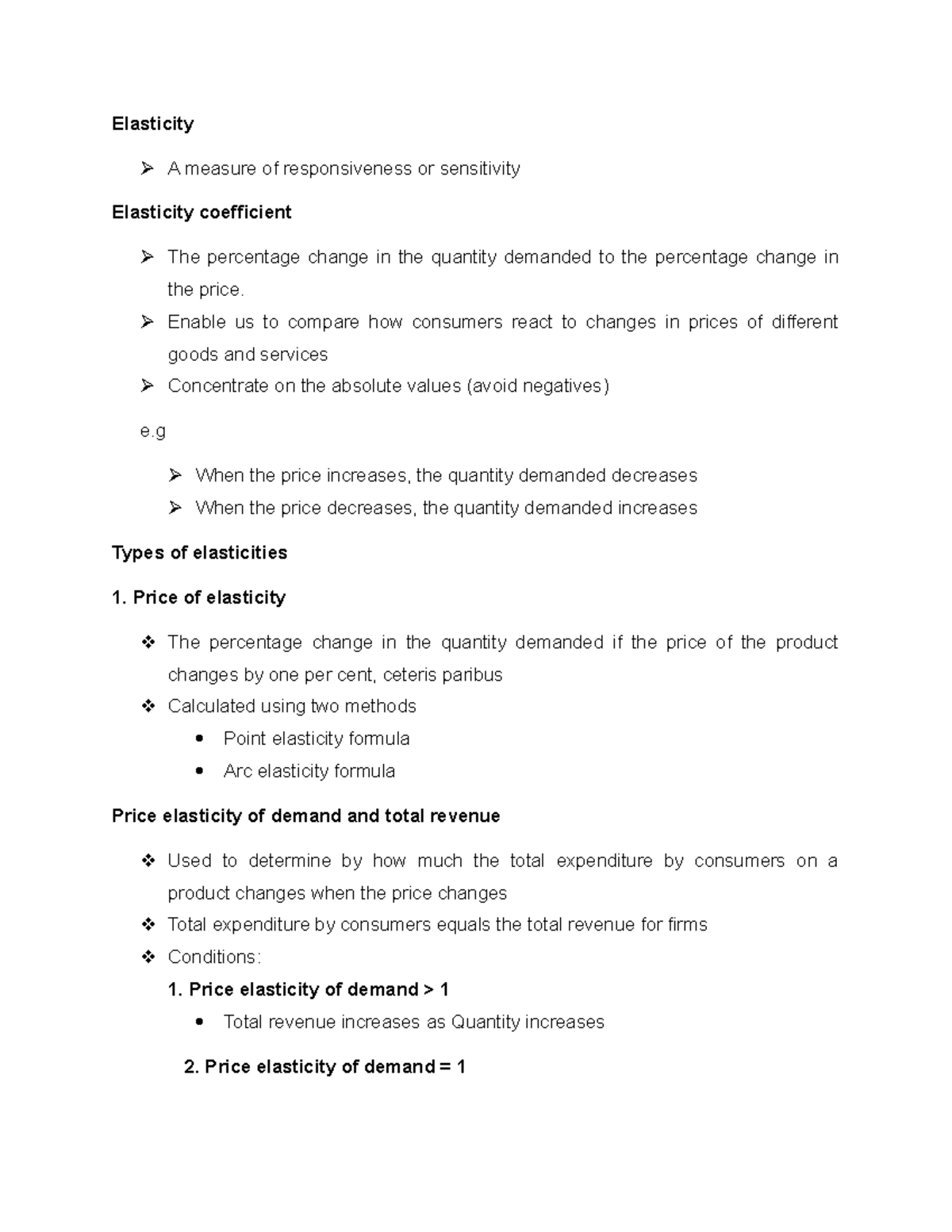 Elasticity (ECO 101): Understanding Price Sensitivity and Demand - Studocu