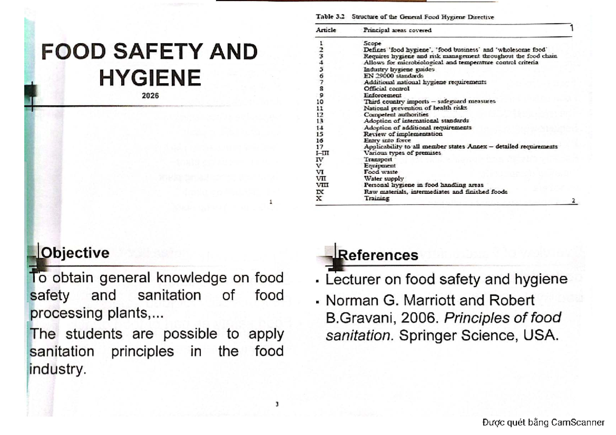 C1 - Atvstp - Food Safety and Hygiene Overview Lecture Notes - Studocu
