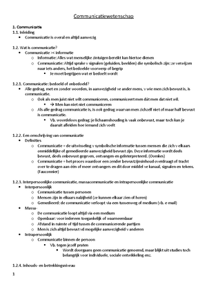 Communicatiewetenschap - wat is communicatie - Communicatiewetenschap Wat is communicatie ...