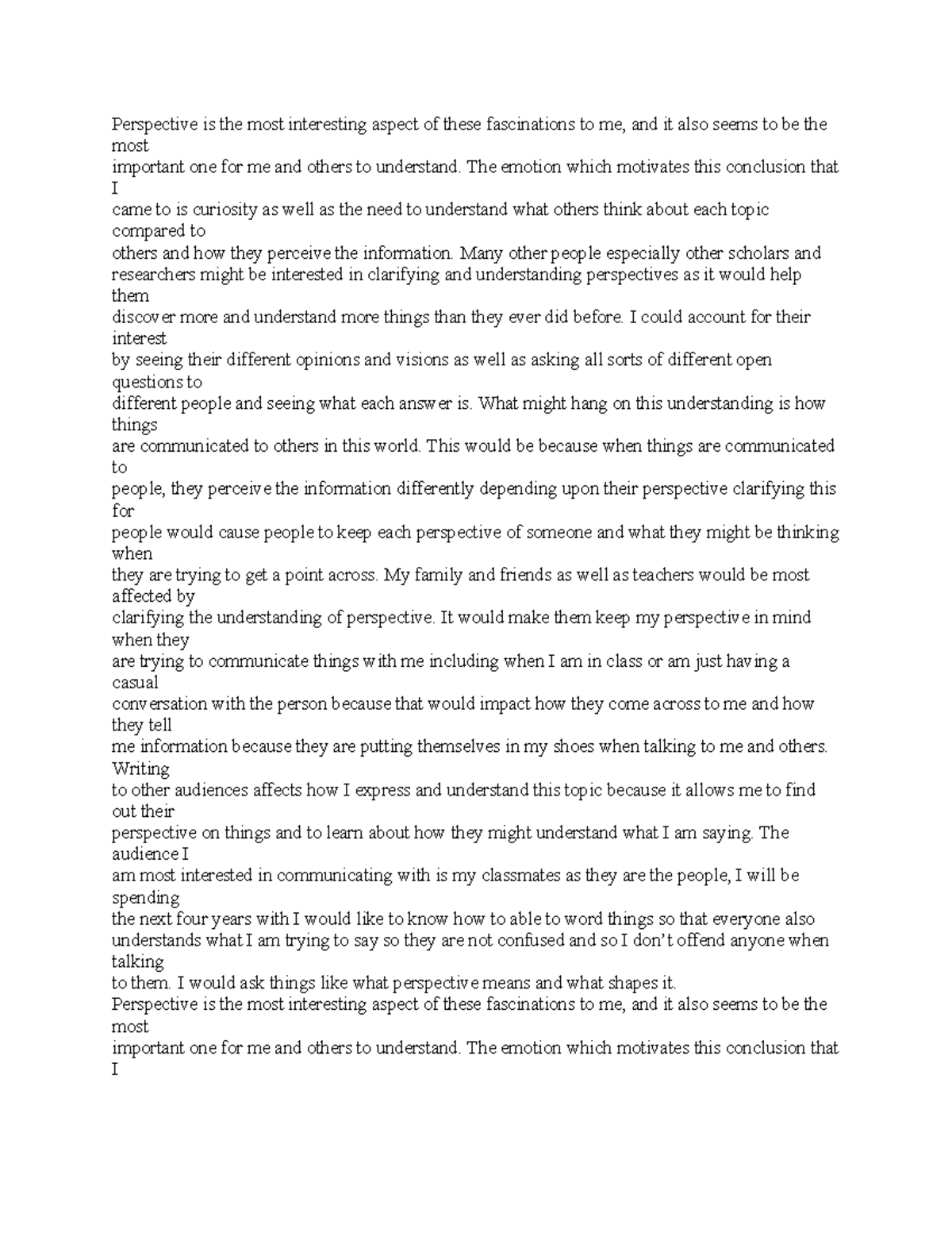 Fasciations Report - Perspective is the most interesting aspect of ...