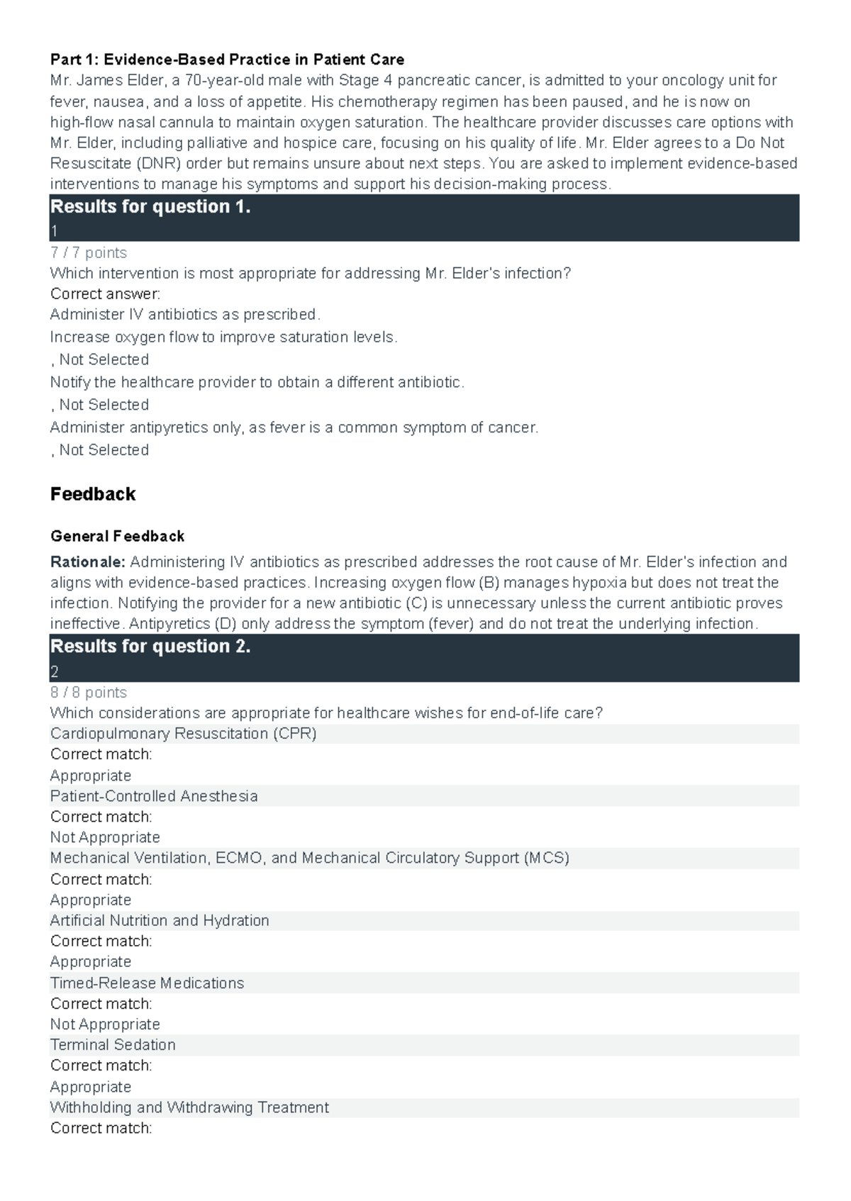 Week 5 Unit Assignments: Patient Care Practice and Ethical ...