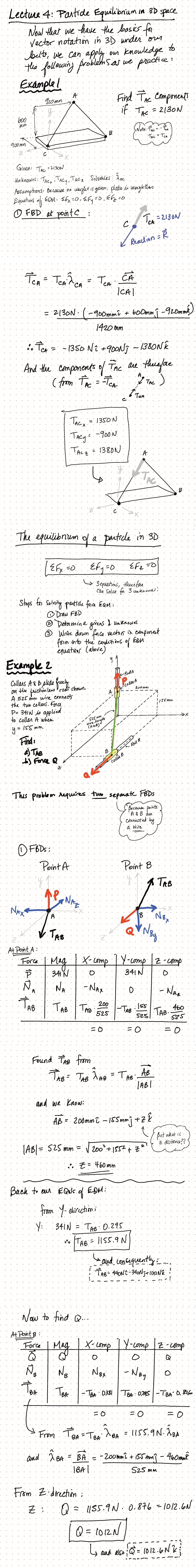 Lecture 04 Particle Equilibrium in 3D Notes - Studocu