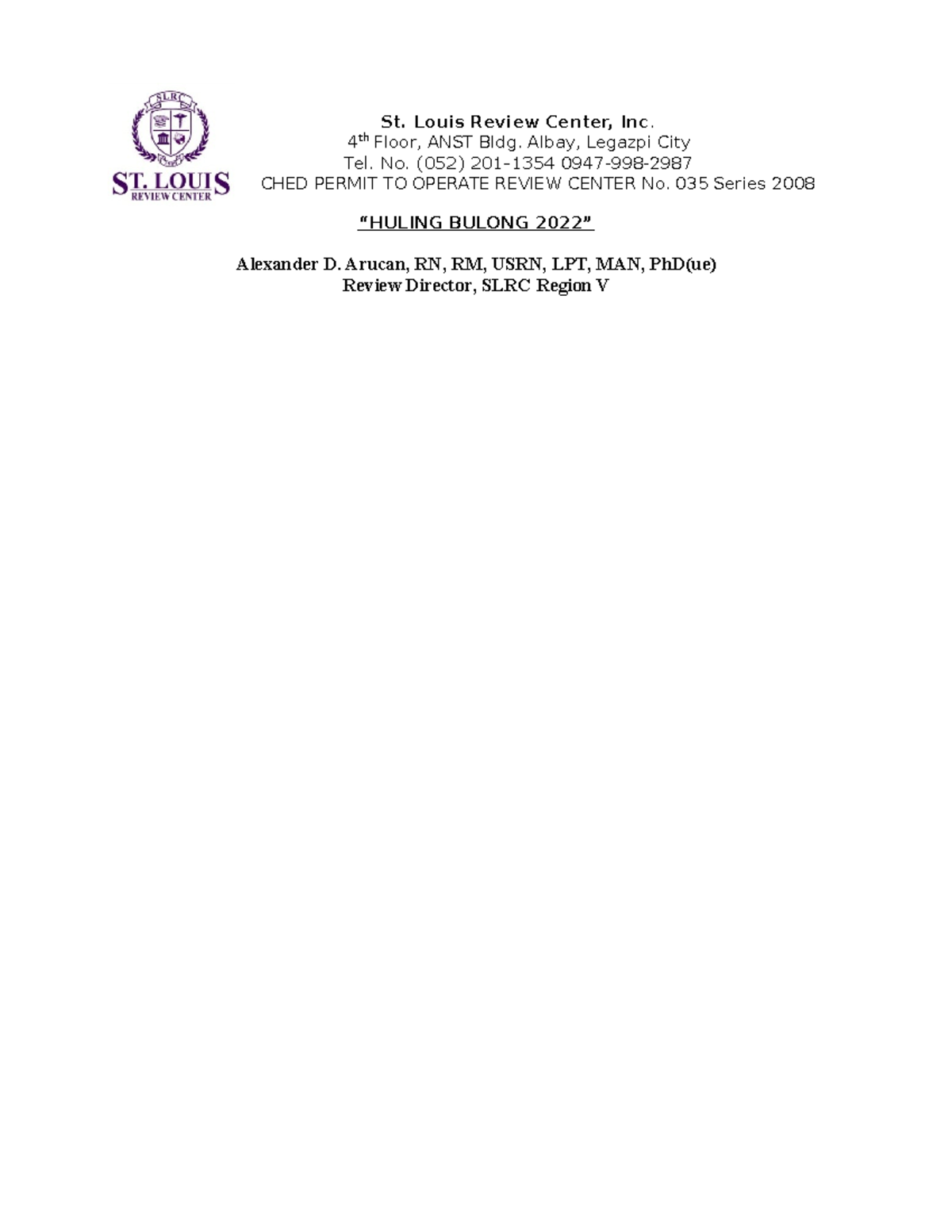 GEN ED Summary - LET Reviewer. Hope it can help! - St. Louis Review ...