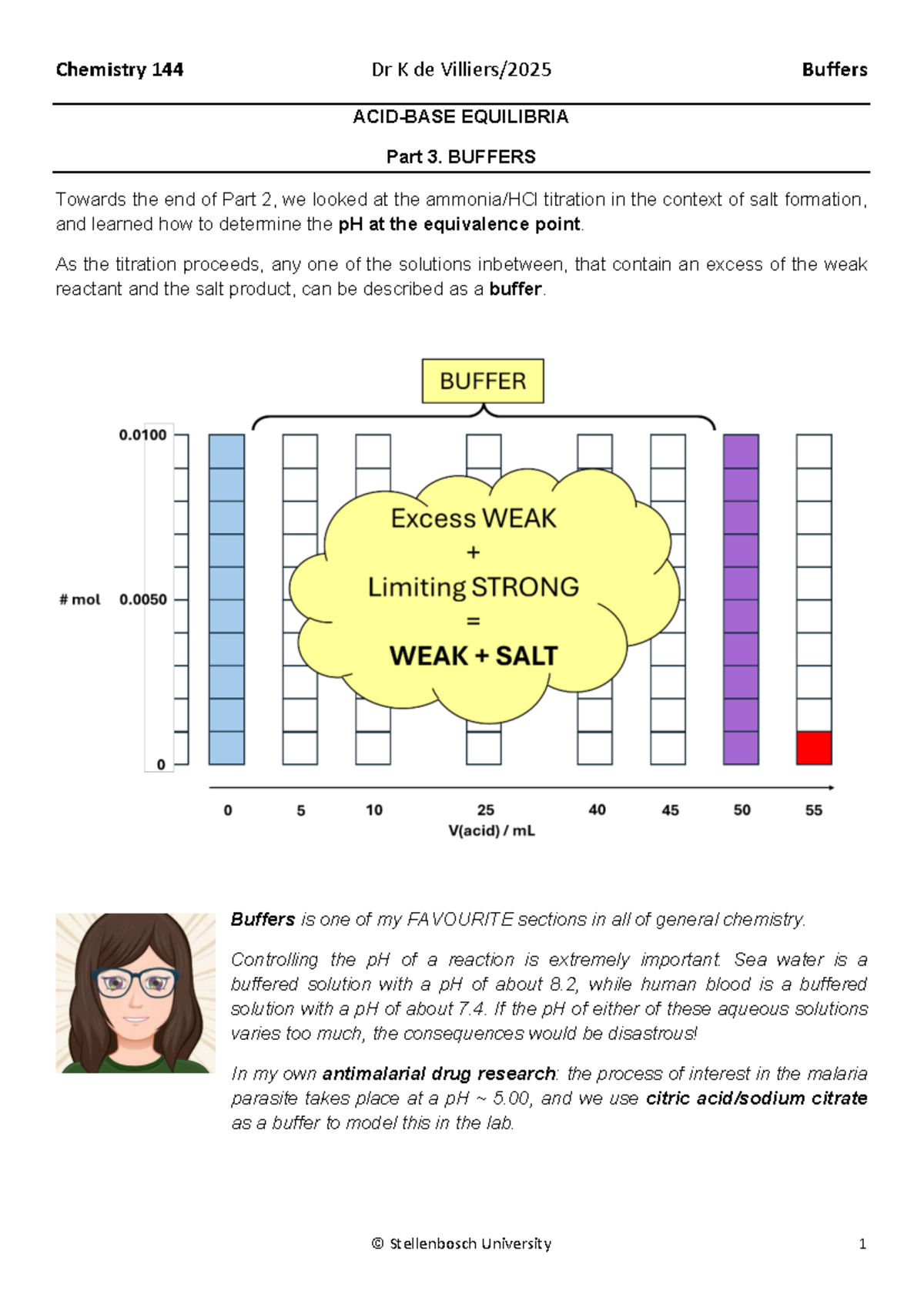 Chemistry 144 Final Exam Notes: Buffers and Equilibria Part 3 - Studocu