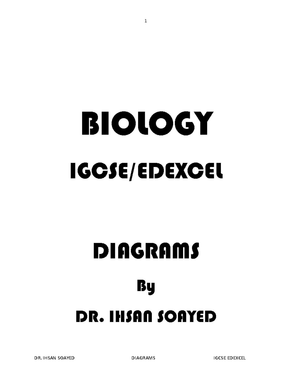 IGCSE Edexcel Biology Diagrams by Dr. Ihsan Soayed - Studocu