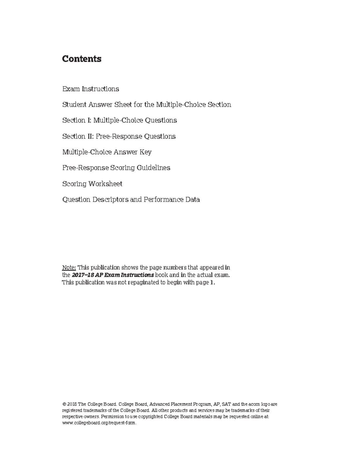 AP Chem 2017 (pdf - Full Practice Exam with answers Along with multiple ...