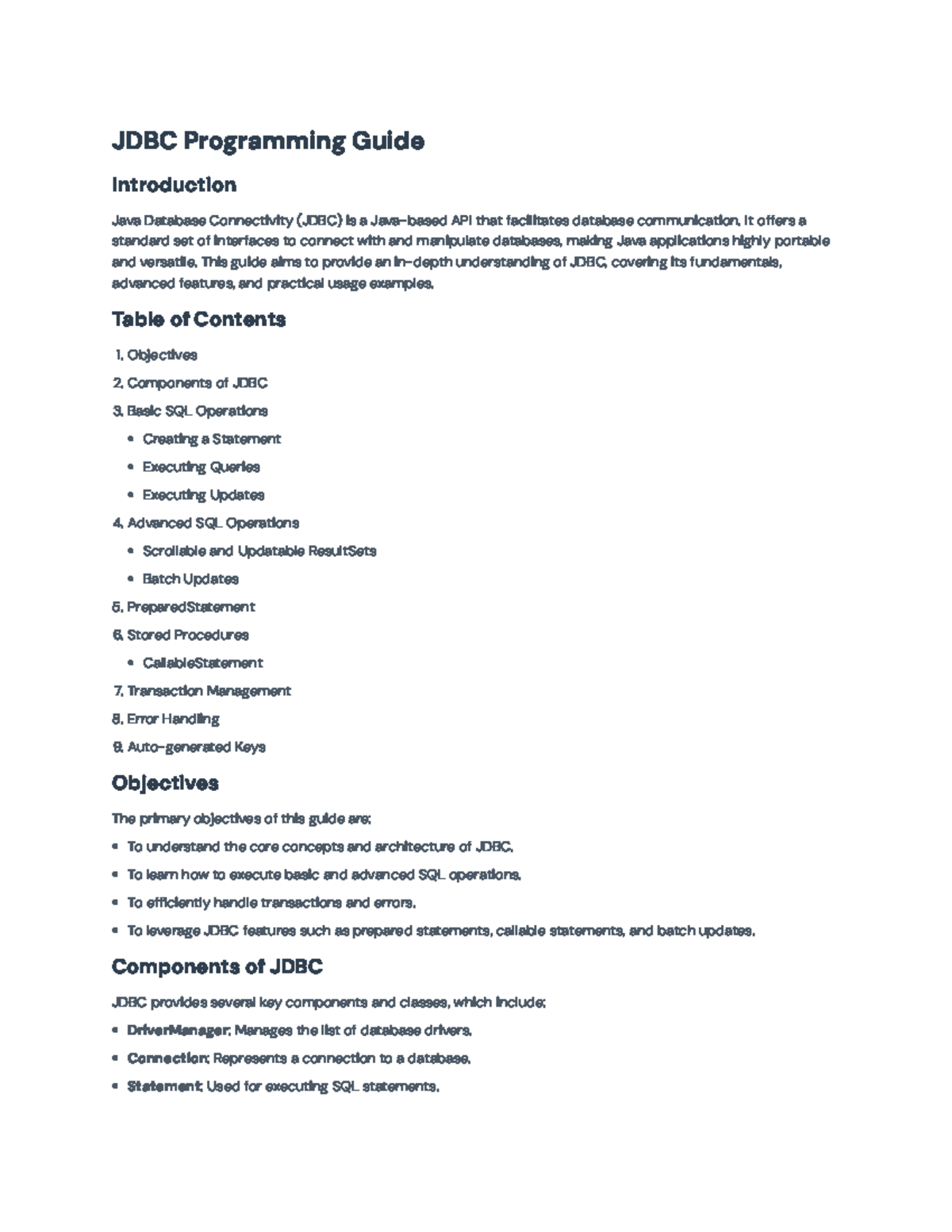 JDBC Programming Guide: Fundamentals and Advanced Techniques - JDBC Programming Guide ...
