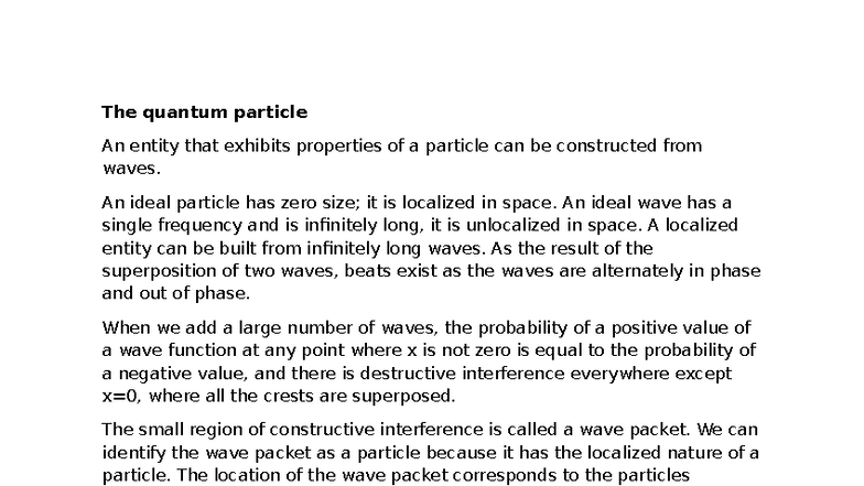 Quantum Mechanics: Wave-Particle Duality & Uncertainty Principles (PHYS ...
