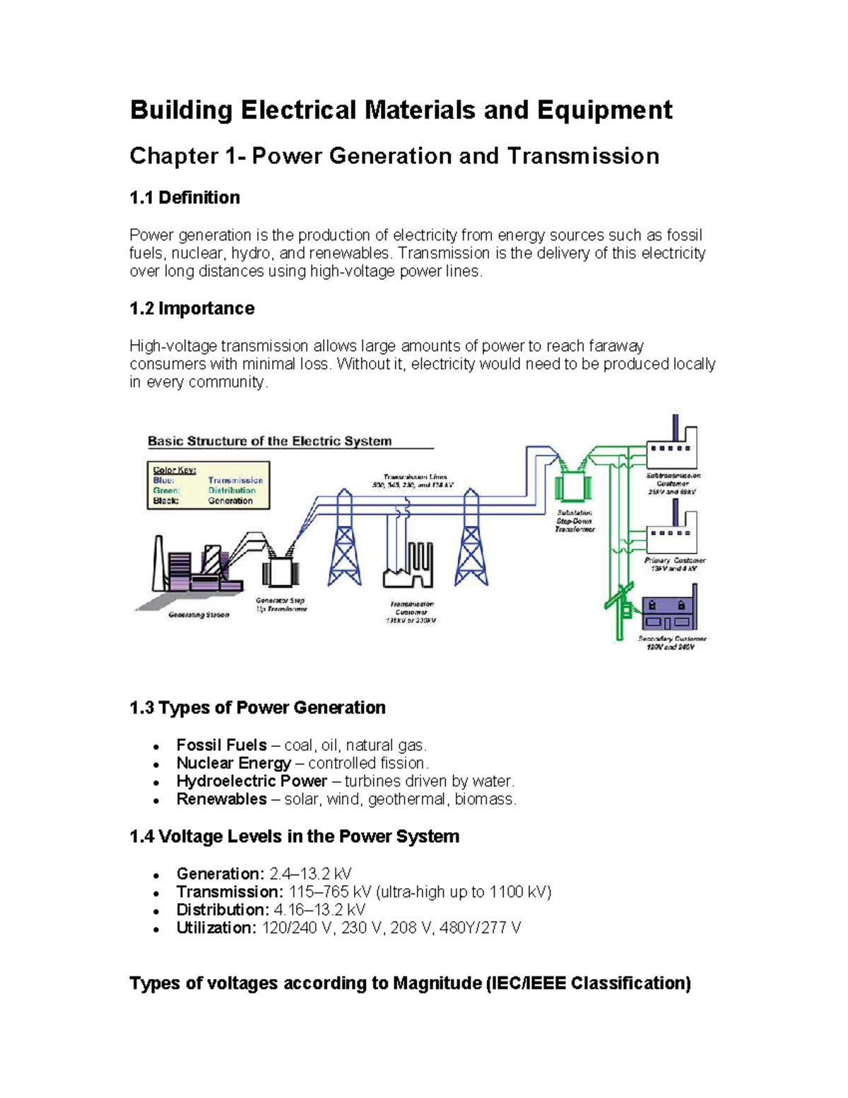 Building Electrical Materials & Equipment: Chapters 1-5 Overview - Studocu