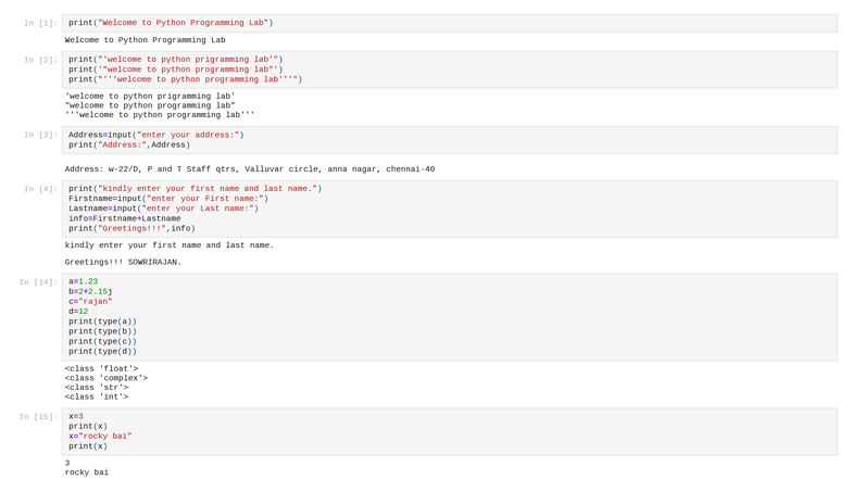 Python Programming Lab Exercise-4: Key Concepts and Examples - Studocu