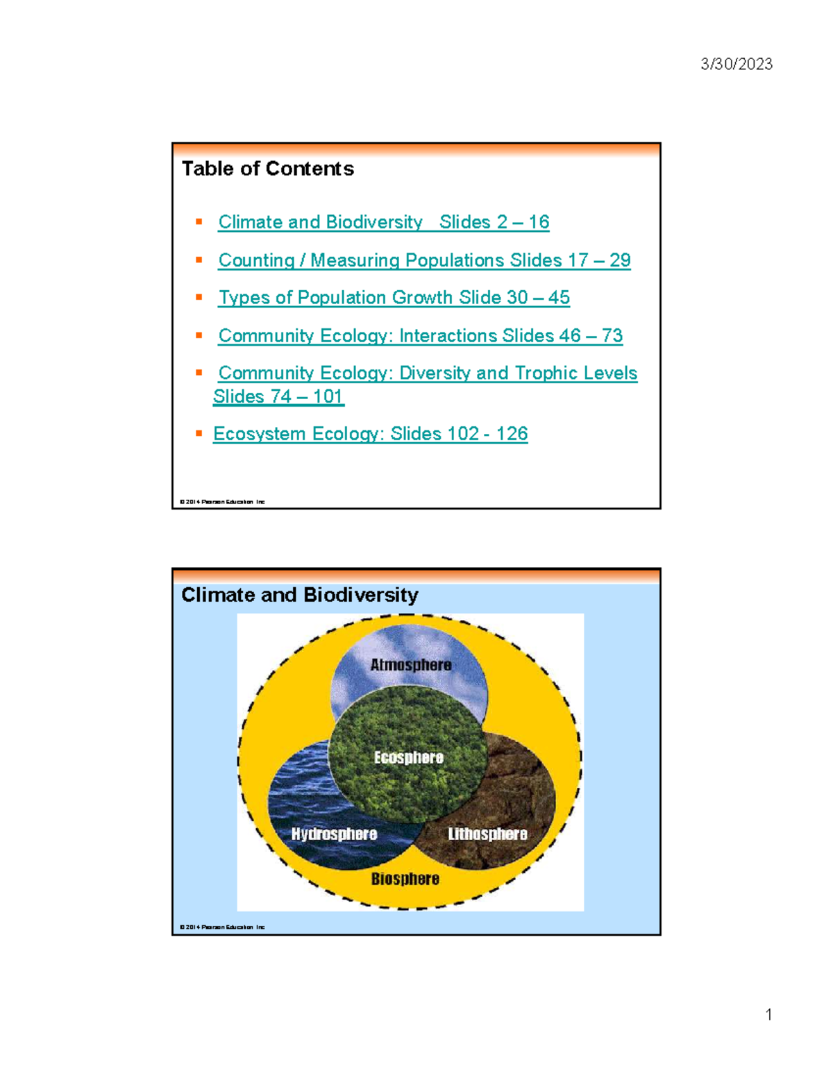 AP Biology Unit 8: Climate, Biodiversity & Population Ecology Study ...