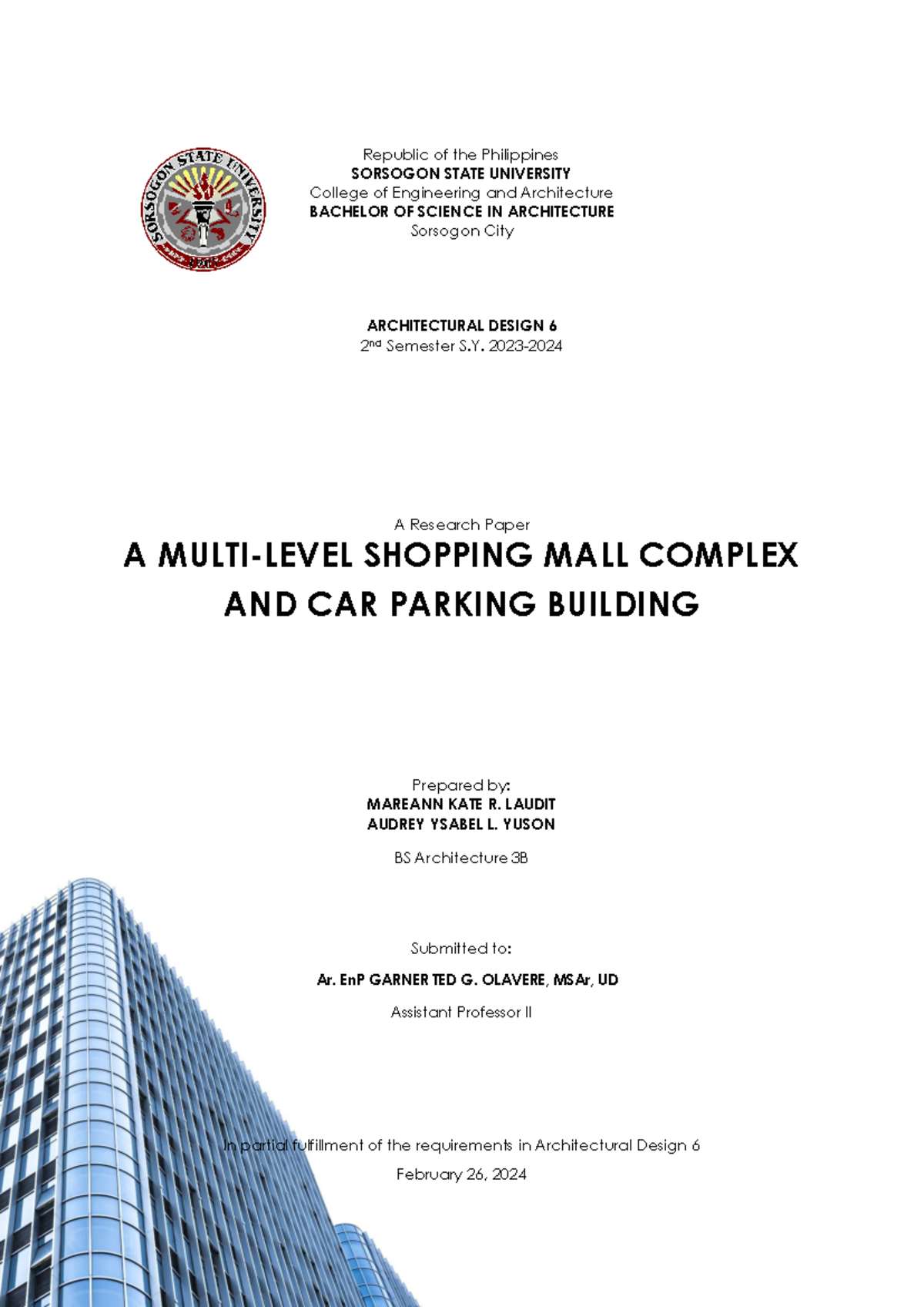 Architectural Design 6: Multi-Level Shopping Mall Complex Research ...