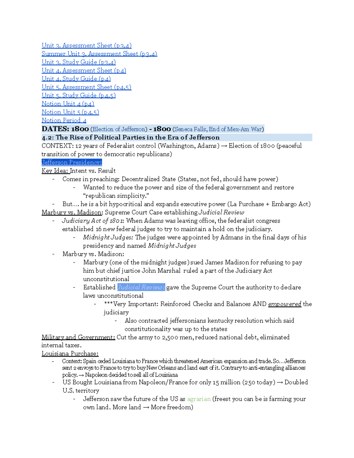 APUSH Study Guide: Unit 4 Overview and Key Concepts - Studocu