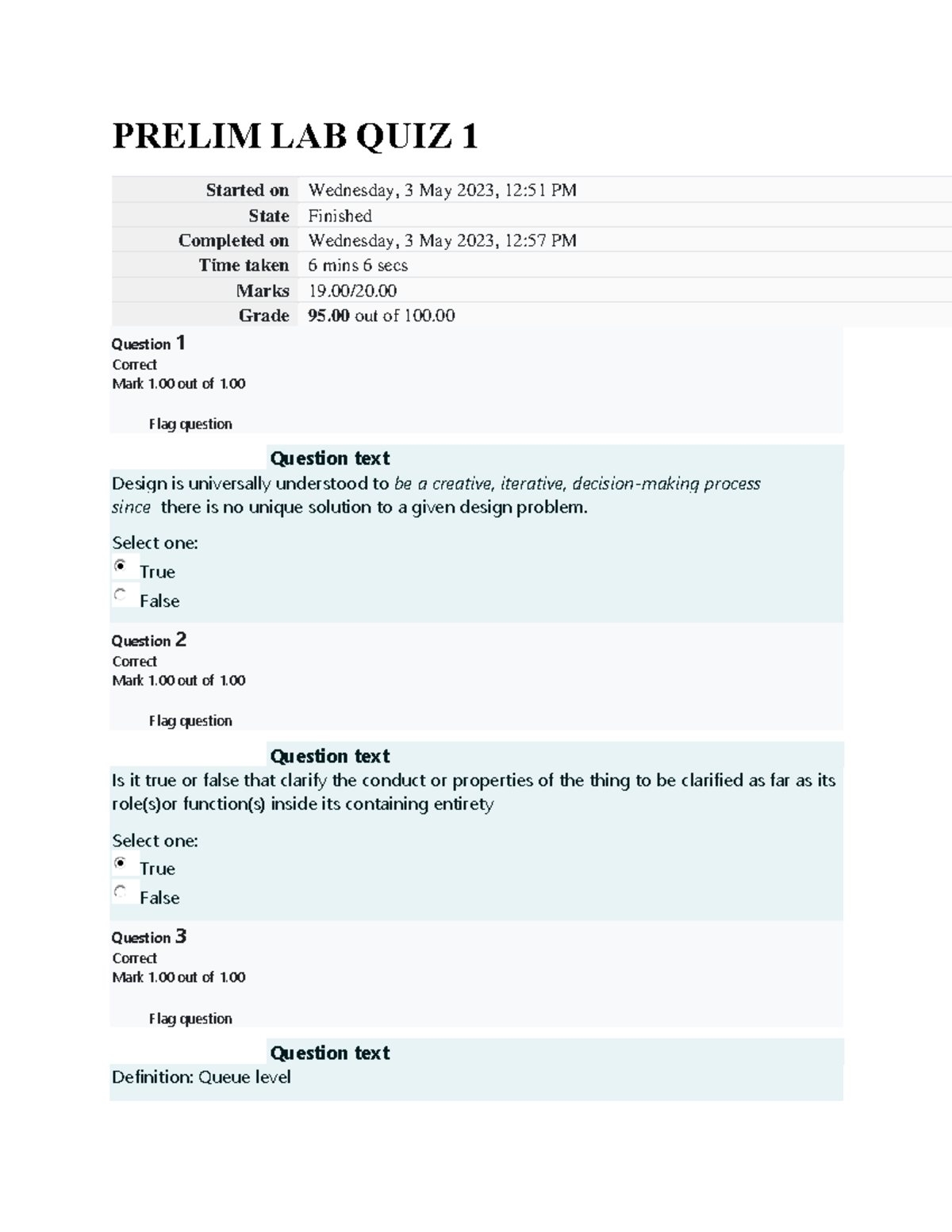 System Integration and Architecture 1 Prelim LAB QUIZ 1 - PRELIM LAB ...