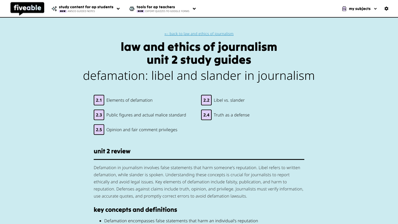 Defamation: Libel vs. Slander in Journalism (Law & Ethics) Class Notes ...