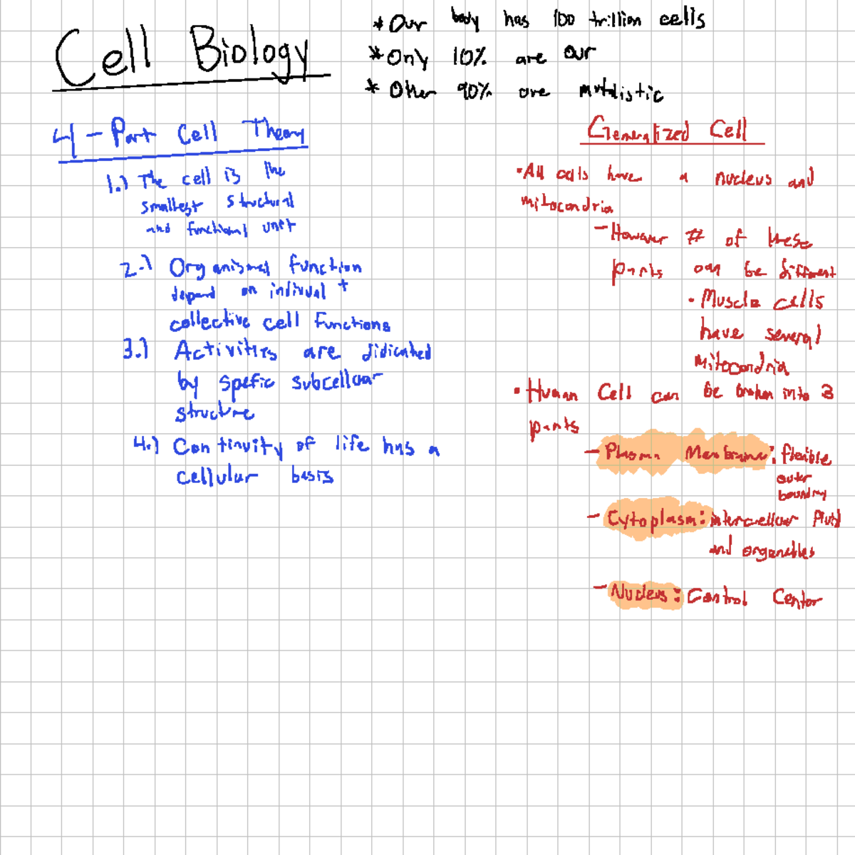 Cell Biology Notes - Understanding Cell Structure & Function - Studocu