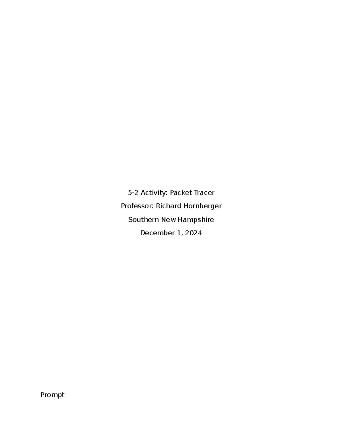 5-2 Activity: Packet Tracer Configuration and Network Setup Guide - Studocu