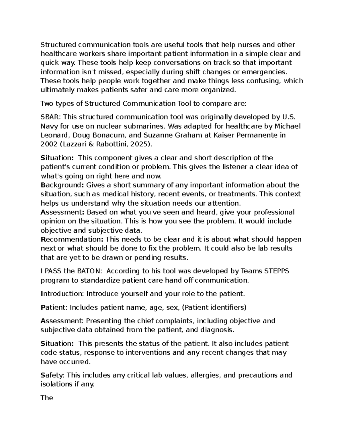 Assignment 4 - Infographic Development on Structured Communication ...