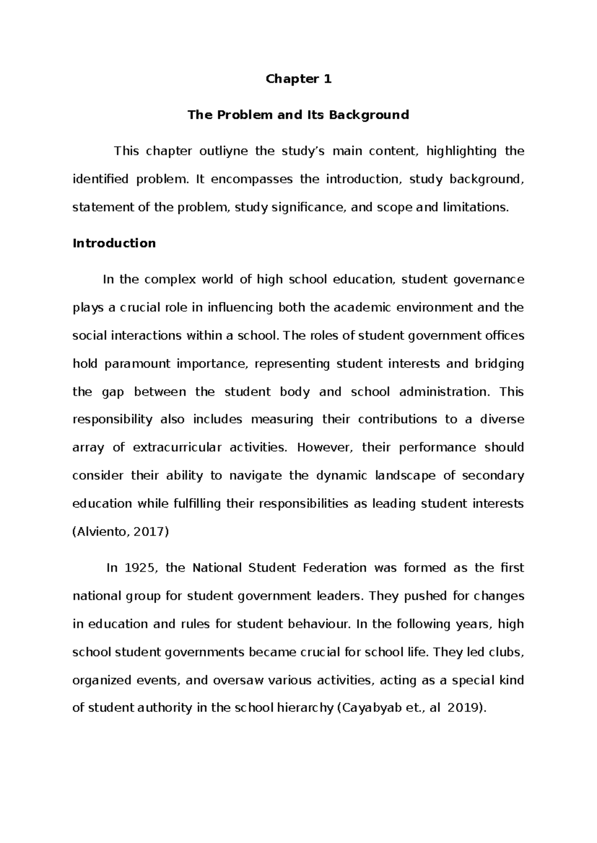 Chapter 1: The Problem and Background of SSLG in Extracurricular ...