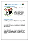 Sadtu - An overview of a teacher's union and what benefits teachers ...