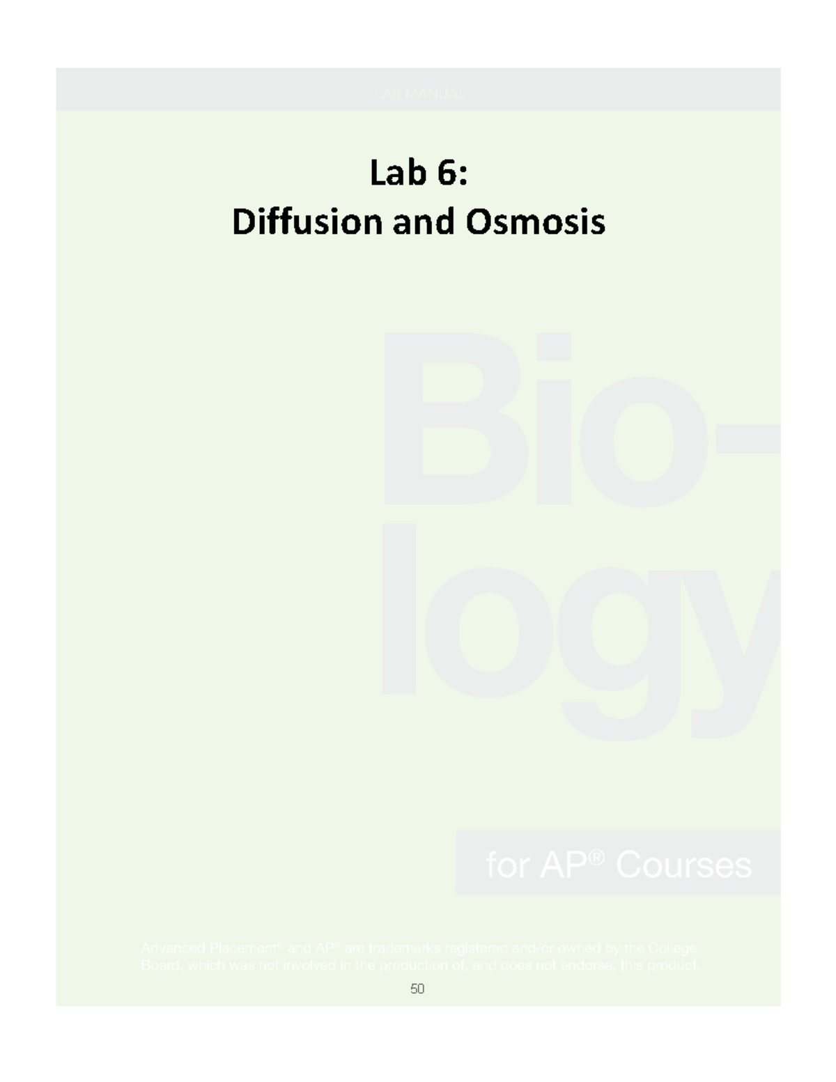 Diffusion and Osmosis Lab (Biology 101): Key Concepts and Activities ...