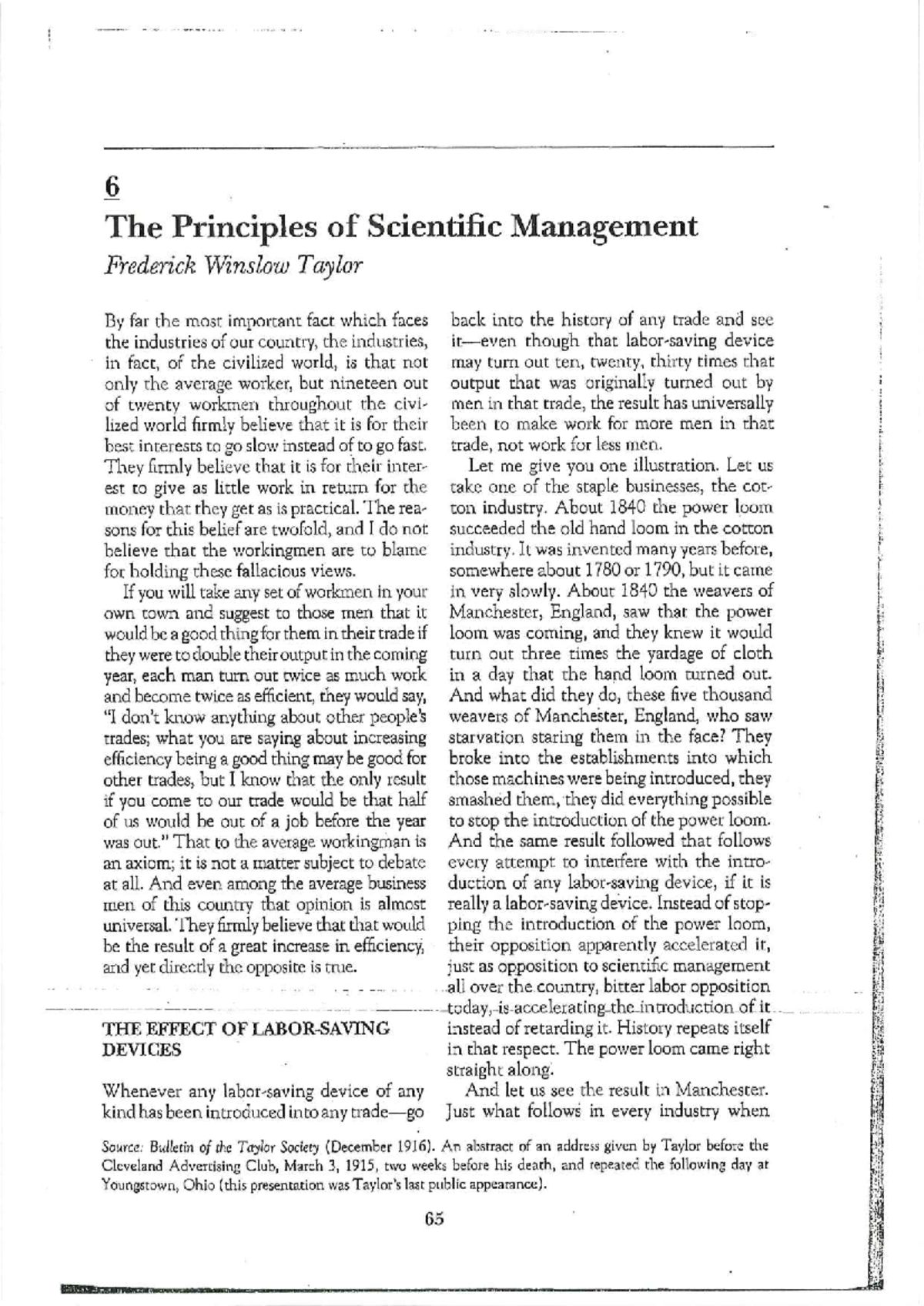 Midterm Exam Study Guide: Principles of Scientific Management - Studocu