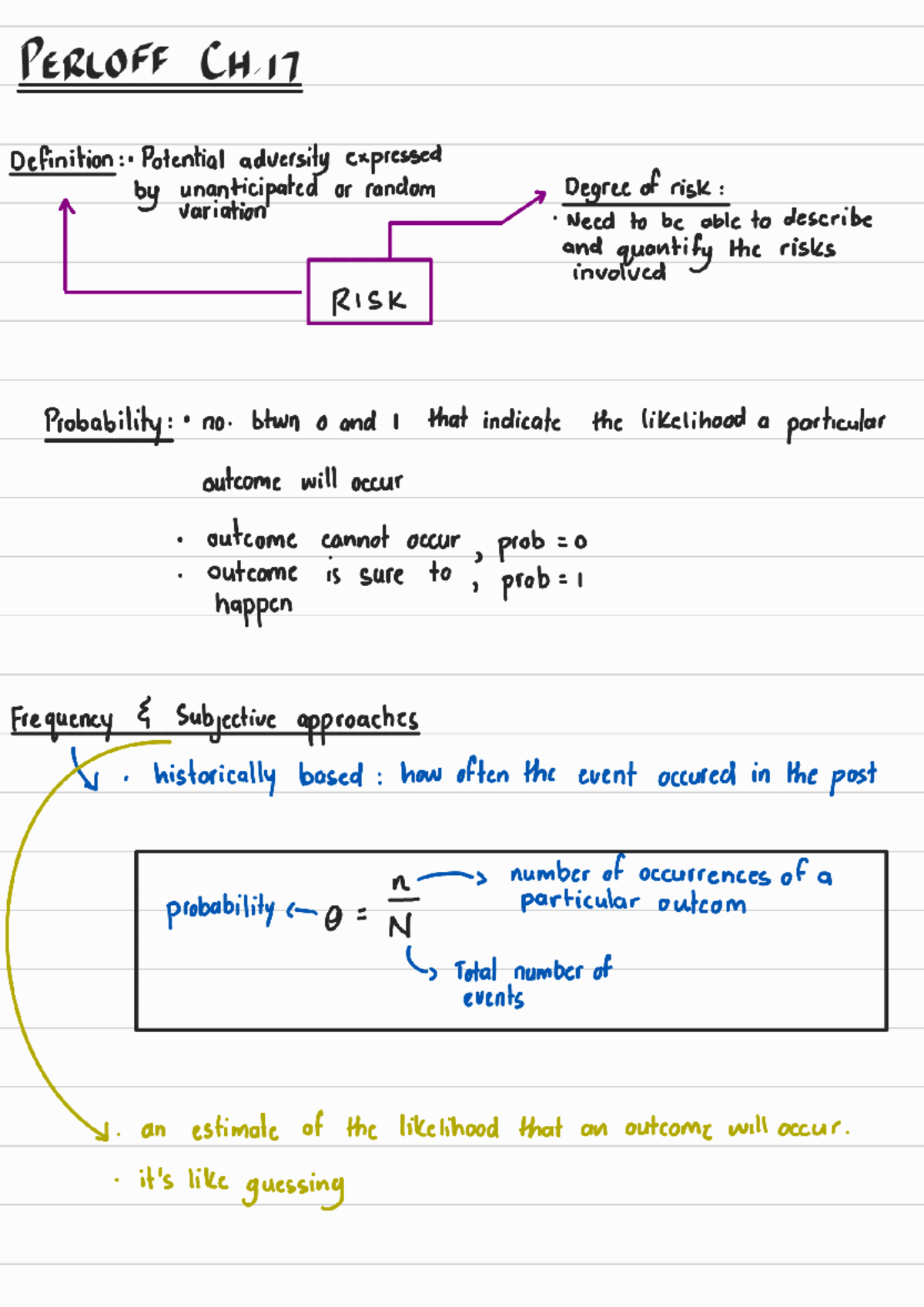 Econ202 Chapter 17: Understanding Risk and Probability Concepts - Studocu