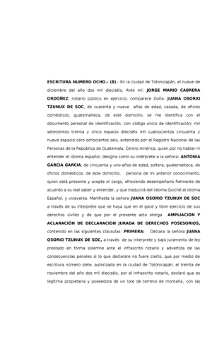 Declaración jurada - art 80 - RGAE - Acta Notarial de Inscripción y/o ...