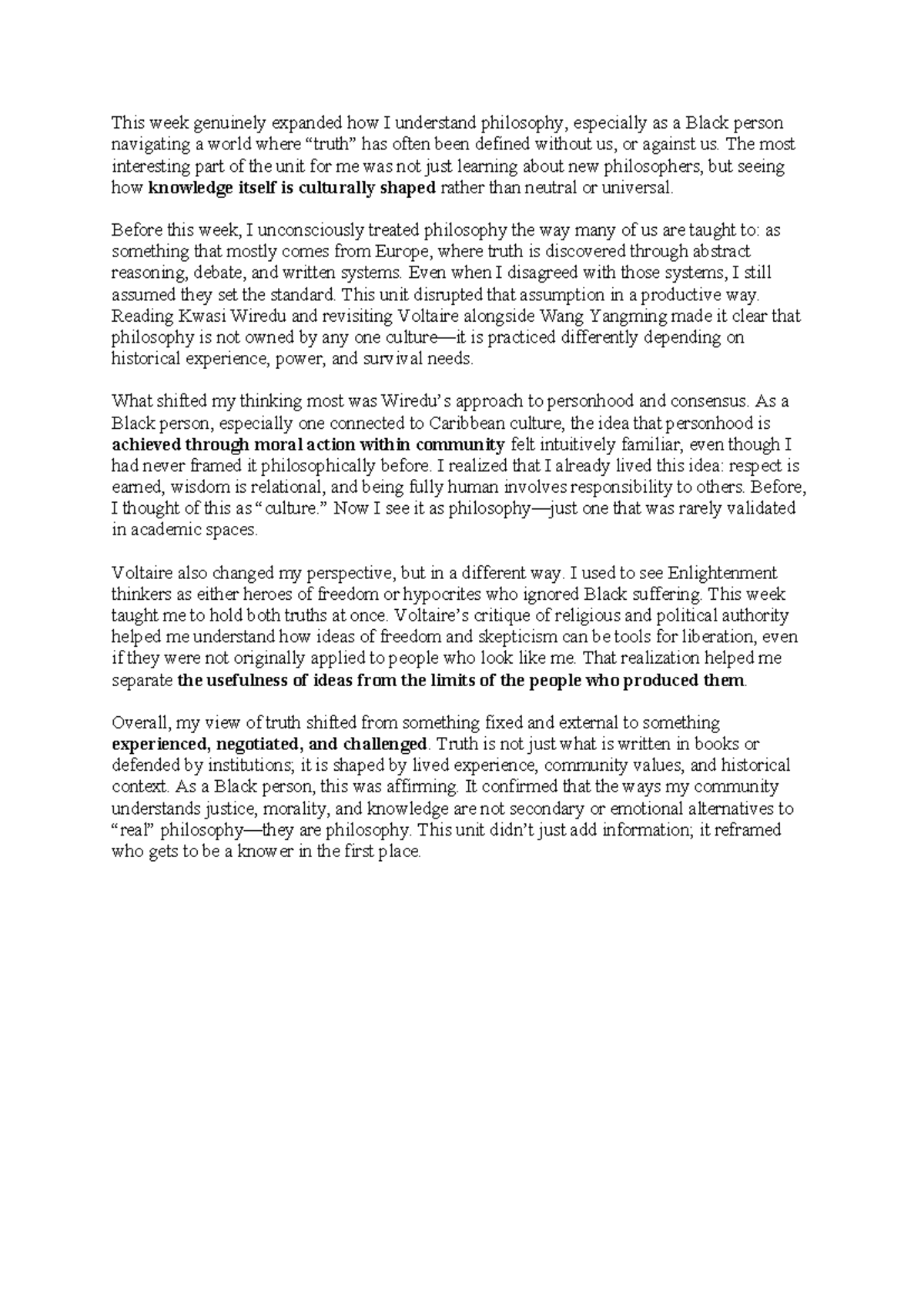 PHY Learning Journal: Unit 7 Reflections on Philosophy and Identity ...