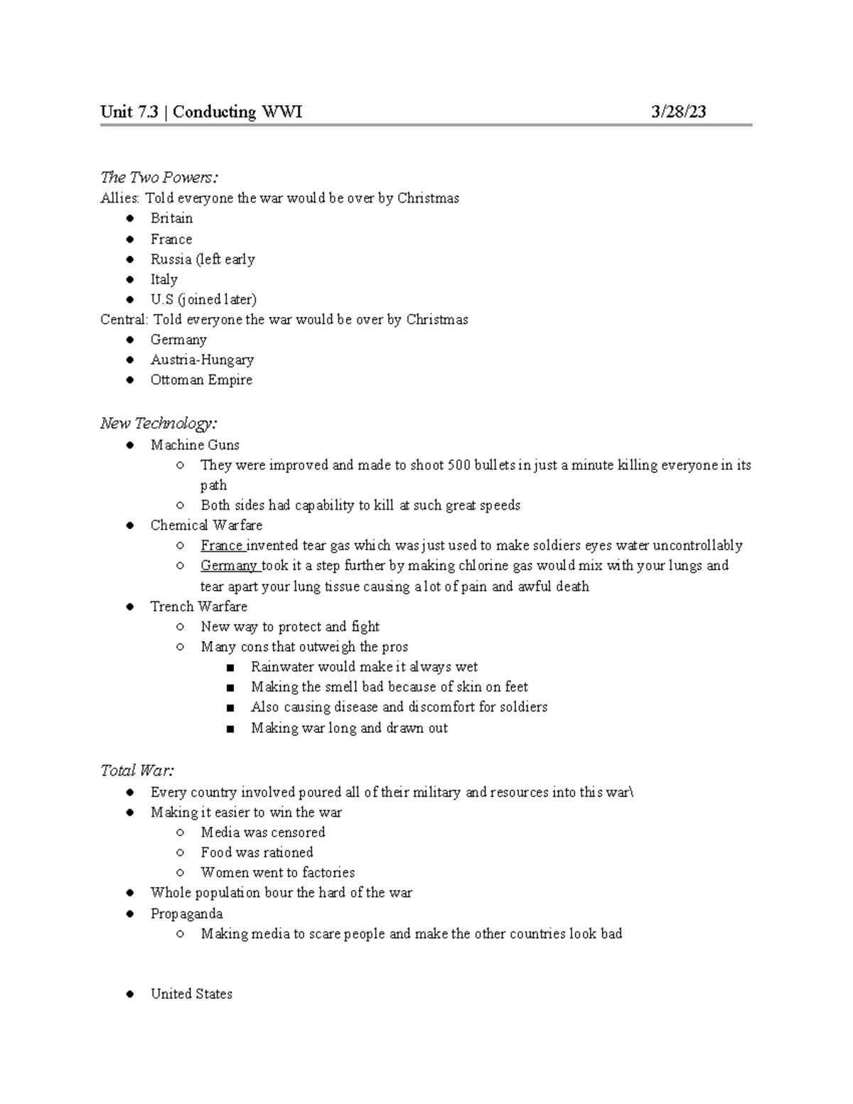 Unit 7.5 Notes: Nationalism and Unresolved Tensions Post-WWI - Studocu