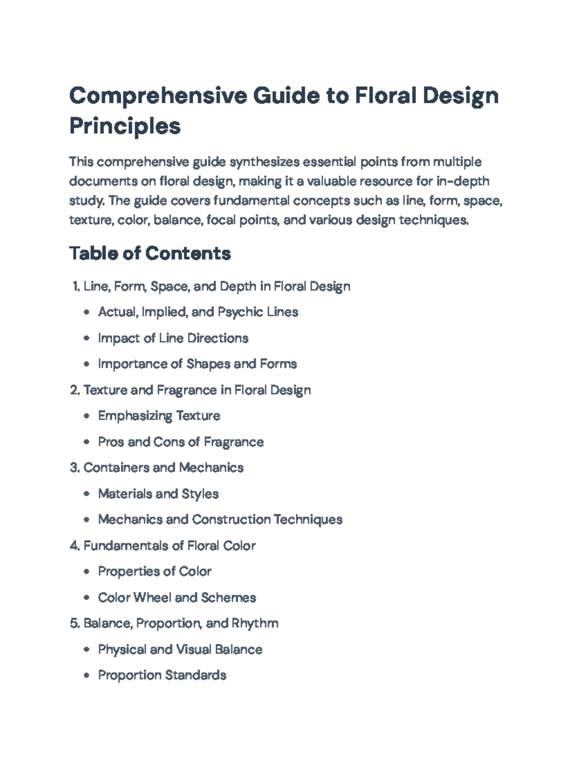 Comprehensive Guide to Floral Design Principles and Techniques ...
