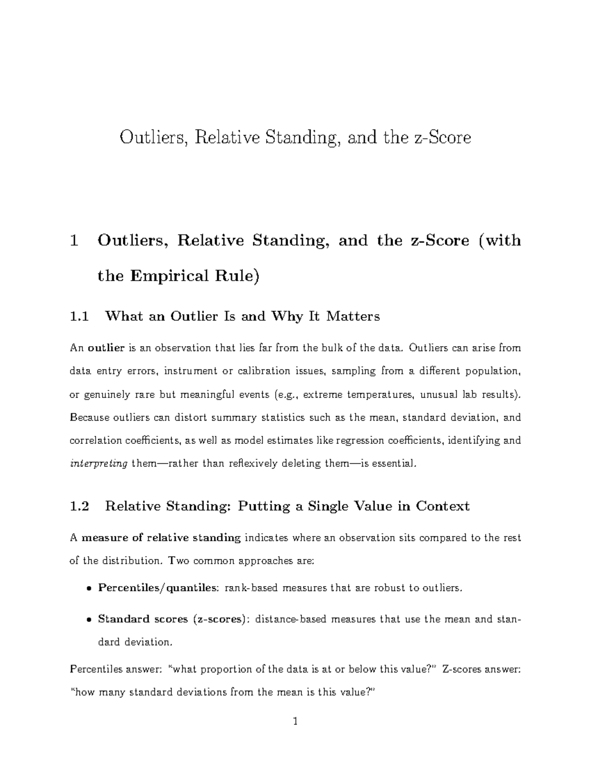 Outliers and z-Scores: Empirical Rule Insights (STAT 101) - Studocu