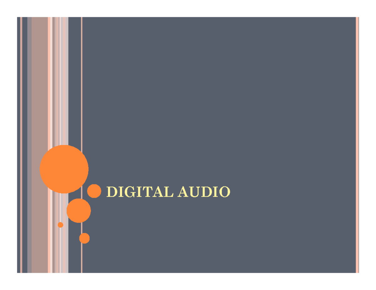 Digital Audio Fundamentals: Sampling & Nyquist Theorem Overview - Studocu