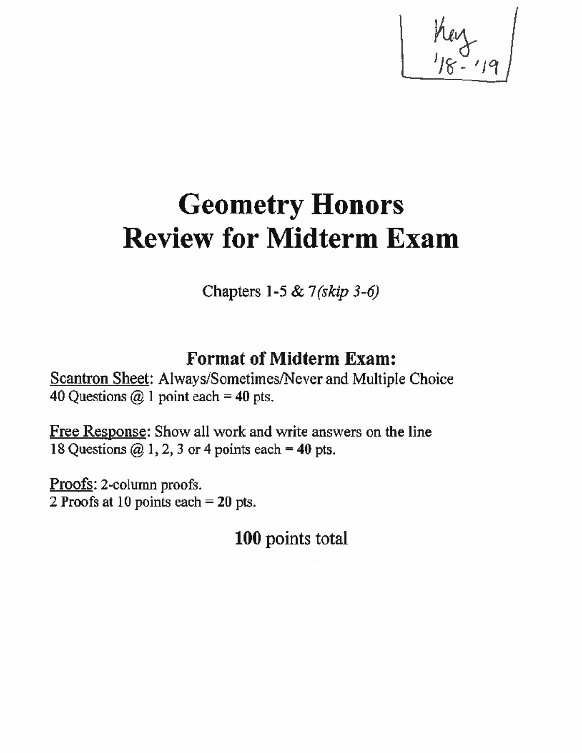 Geo Honors - Answers for MT Review 1819 - Studocu